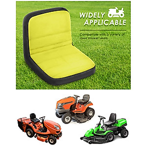 PACETAP Riding Lawn Mower Seat Cover, Durable Polyester Oxford Waterproof Seat Cover Compatible with John Deere, for Craftsman, for Cub Cadet, for Kubota,Universal Lawn Mower Seat Cover(Yellow,Medium)