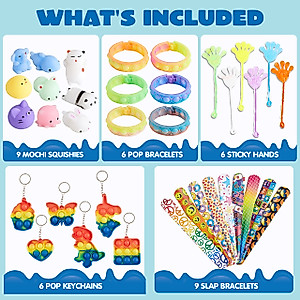 JOYIN 60 Pcs Party Favors for Kids, Popular Fidget Toys Pack, Goodie Bags Fillers for Kids Birthday Party, Prizes in Bulk for School, Pinata Stuffers, Classroom Prizes, Treasure Box Toys