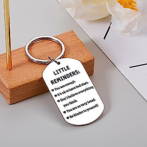 Little Reminders Keychain, Mental Health Gift, You are Enough Keyring, Uplifting Gifts for Women,Inspirational Gift for Daughter Mom, Reminder Gift for Friend, Birthday Graduation Gifts for Him Her