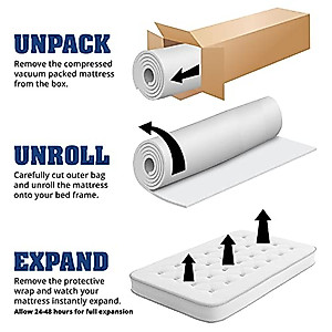 Nautica Home, 6" Relieve Innerspring Hybrid Mattress, Quilted Memory Foam Cover, High Density Comfort Latex Foam Layer with Bonnell Support Coil Springs Base, Size Full, White