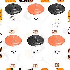 K KUMEED Halloween Decorations Hanging Swirls 20pcs, Ghost Hanging Decorations Perfect for Home Indoor Outdoor Halloween Baby Shower Party Decorations