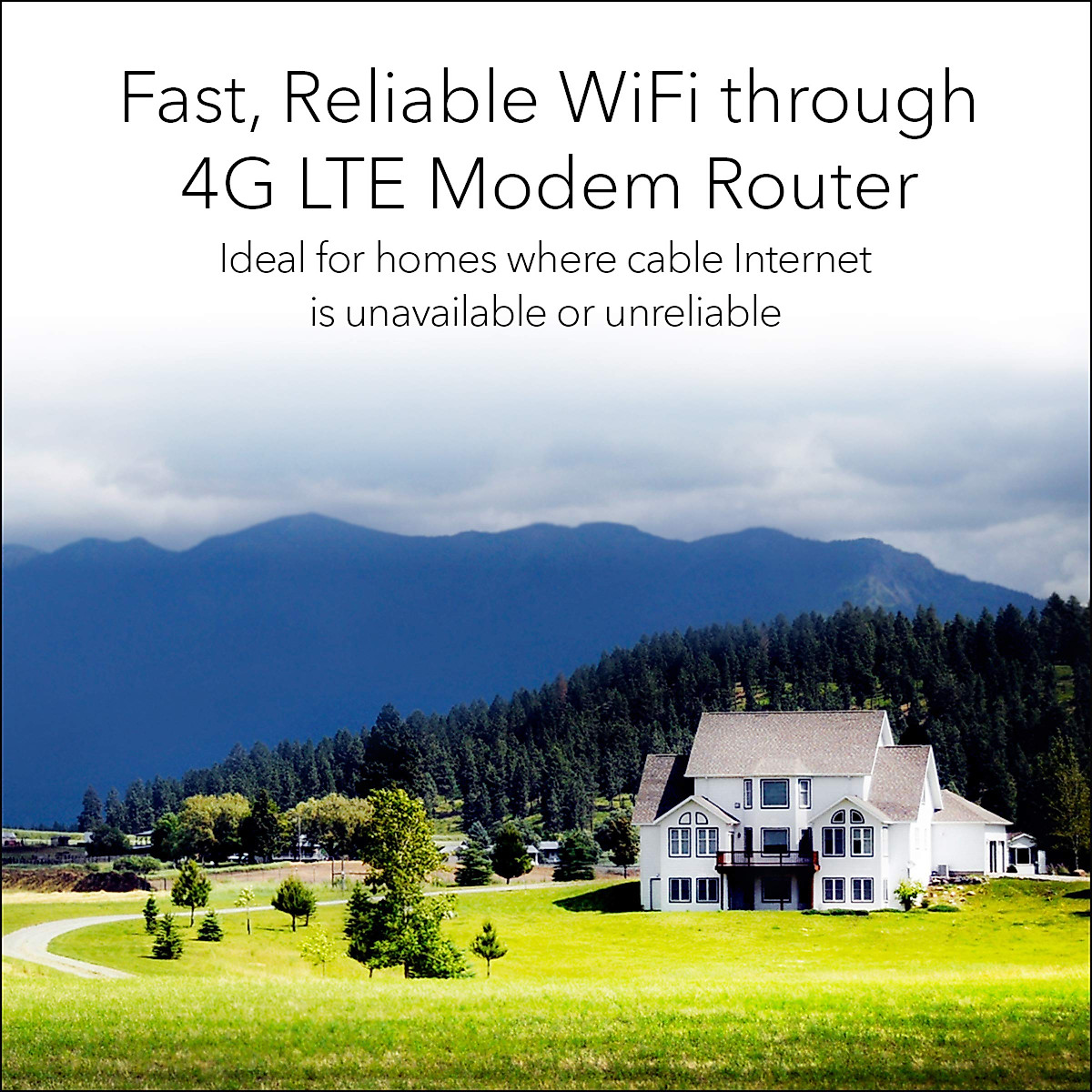 NETGEAR Orbi Tri-Band WiFi Router with 4G LTE Modem Built-in (LBR20) for Primary or Backup Internet | Supports AT&T and T-Mobile | Coverage up to 2,000 sq. ft. | AC2200 WiFi (LBR20-100NAS) (Renewed)
