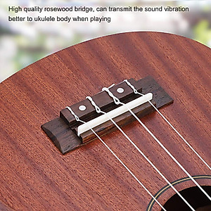 Ukulele Bridge Set Rosewood Bridge Plastic Nut & Saddle DIY Ukulele Replacement Part