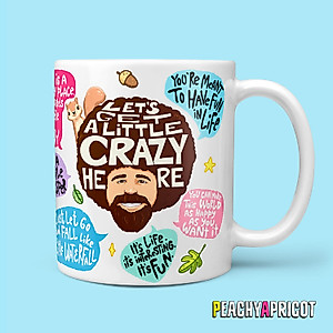 Bob Ross Coffee Mug with Quotes 11oz Bob Ross Gift