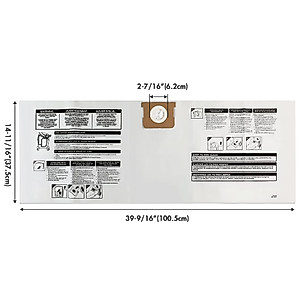 Shop-Vac 90662 10-14 Gallon Disposable Collection Filter Bag, 6 Pack