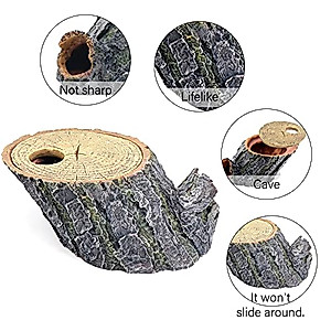 Snake Hide and Basking Tree Roots Cave for Terrariums, Available for Climbing and Hiding Spots for Reptiles, Amphibians, and Small Animals, Corn Snake, Green Snake and Small Gecko