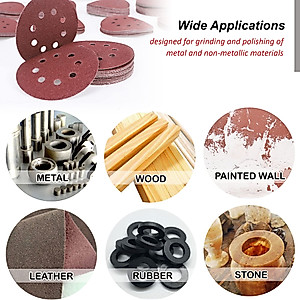 FASTPRO 200-Piece Sanding Discs Set, 5-Inch 8-Hole Hook and Loop Sandpaper, 13 Grades Orbital Sandpaper, Include 40 60 80 100 120 150 180 240 320 400 600 800 1000 Assorted Grits