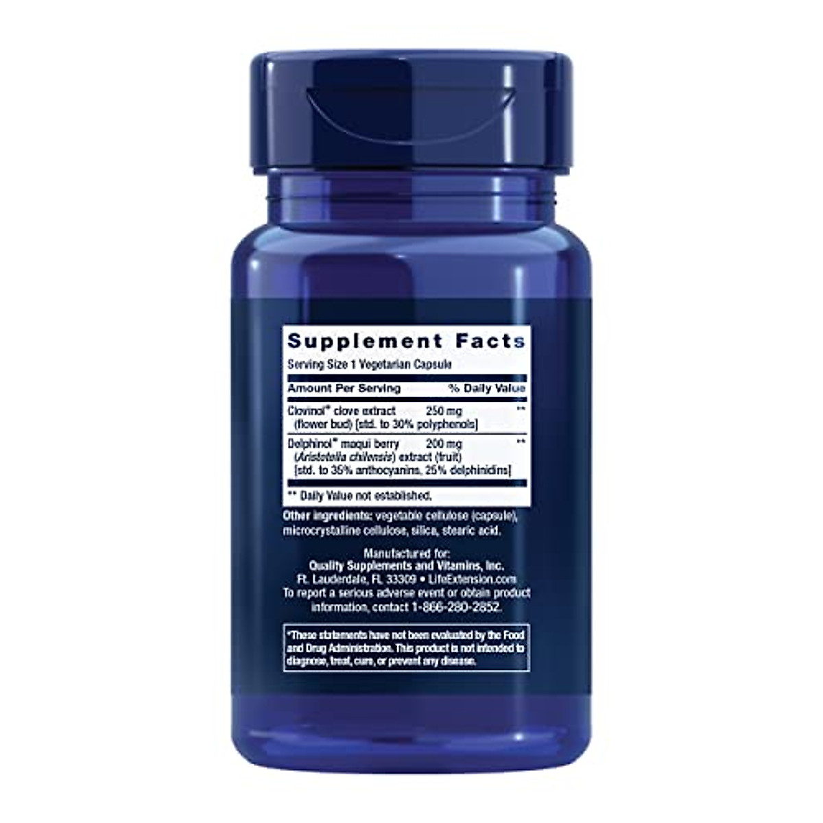 Life Extension Glycemic Guard – Glucose Metabolism Supplement – with Maqui Berry and Clove Extract - Gluten-Free, Non-GMO, Once-Daily, Vegetarian – 30 Capsules