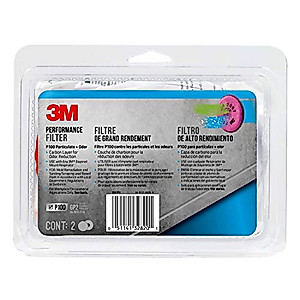 3M P100 Particulate Filter with Nuisance Level Organic Vapor Release, Removal Of Lead Paint And Mold, 2 Pack