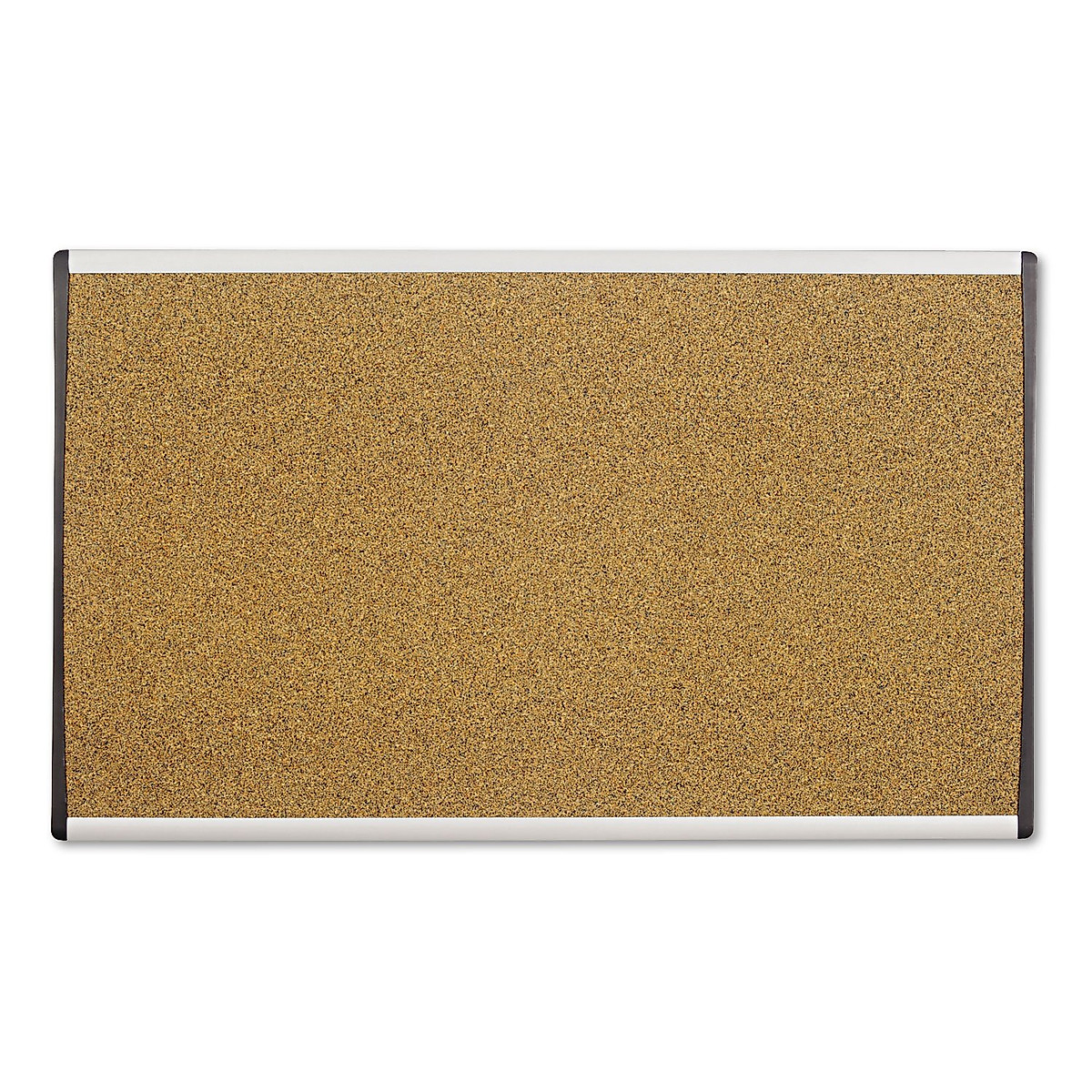 Quartet Bulletin Board, 30" x 18", Corkboard, Cubicle, Arc, Aluminum Frame (ARCB3018),Tan