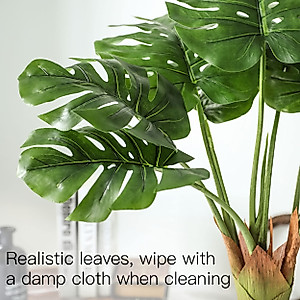 URtree 35'' Large Fake Plants Artificial Tree Monstera Plant Indoor for Home Office Garden Farmhouse Plants Decor