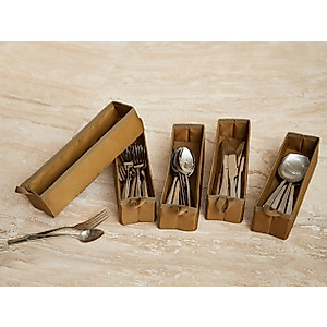 Covermates Flatware Storage - Washable and Stain Resistant, ID Window, Kitchen Storage-Slate