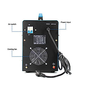 EXCELLENTEC AC DC TIG Welder/MMA/ARC/Stick/CUT Aluminum Tig Welder,200 Amp 4-in-1 Multi-functional Plasma Cutter TIG Welding Machine with Foot Pedal,Pulse Welder