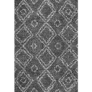 nuLOOM Iola Geometric Shag Area Rug, 8x10, Gray