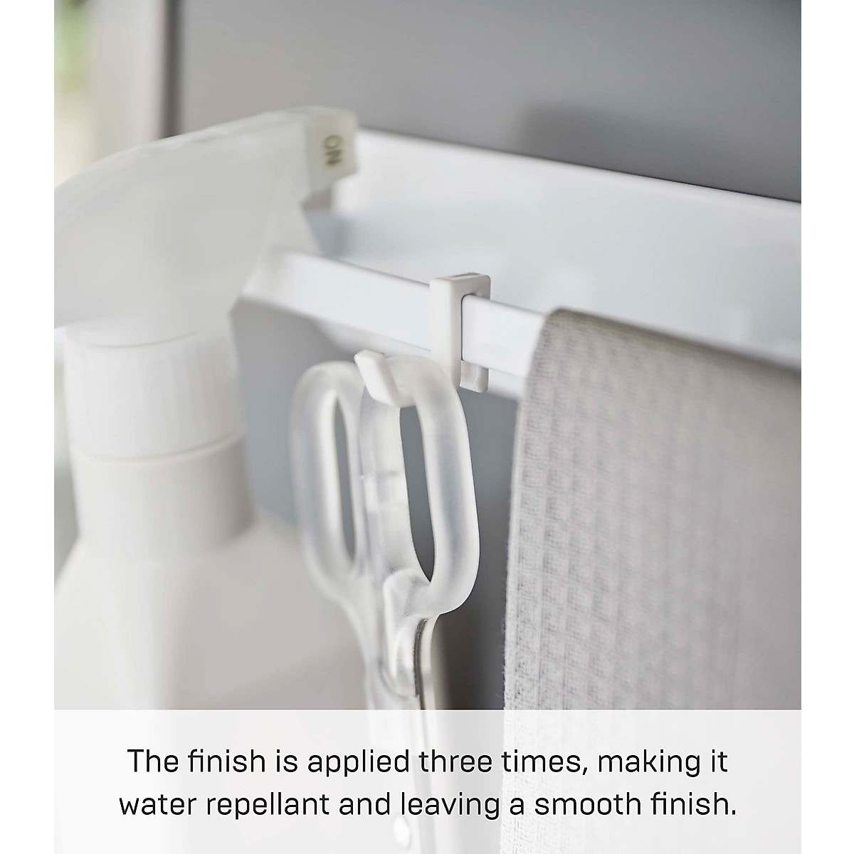 YAMAZAKI Magnetic Kitchen Hanger Home | Steel | Towel Holder, One Size, White