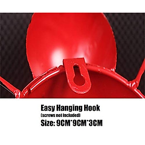 Metal Ladybugs Garden Wall Art Decor Cute Handmade Ladybugs for Christmas Backyard Garden Lawn Porch Outdoor Decoration with Red and Black Spots Easy Hanging Yard Wall Ornament Set of 4