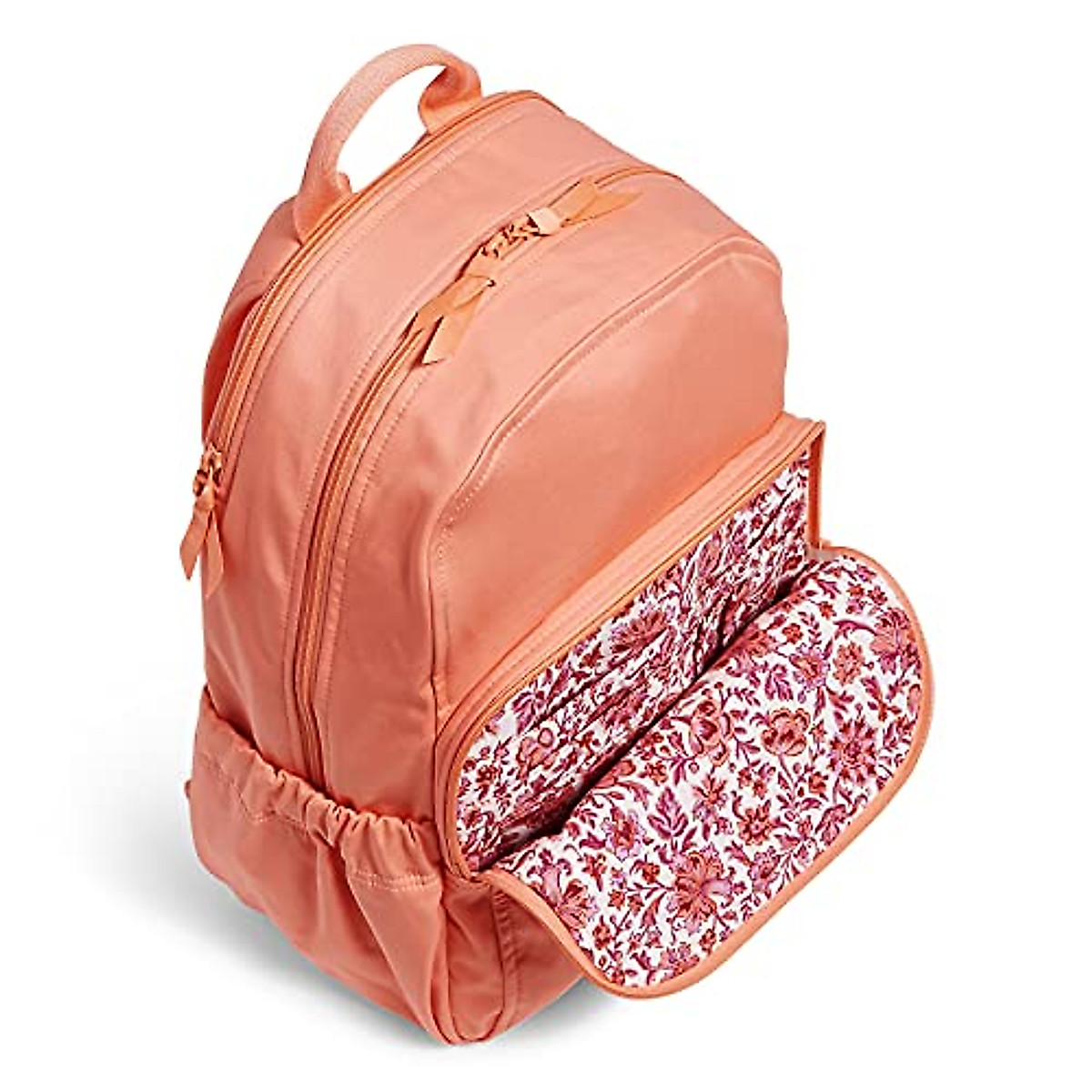 Vera Bradley Women's Cotton Campus Backpack, Desert Flower Pink - Recycled Cotton, One Size