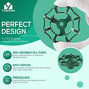 C-144KT-807 Complete Wall Hydrant Faucet Service Repair Kit for Prier C-144 C-244 Series Wall Hydrant Anti-Siphon Freezeless Faucet Repair Kit