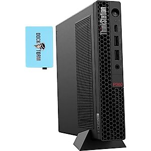 Lenovo TS P360 Tiny Business Desktop (12-Core Intel i7-12700T, 32GB DDR5 4800MHz RAM, 2TB PCIe SSD, NVIDIA T400 4GB, WiFi 6, BT 5.2, Win 10 Pro) w/Hub