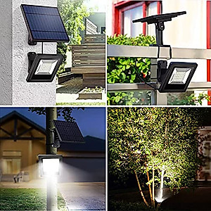 Awanber Solar Powered Lights Outdoor, 2 Pack Wall Mount Solar Dusk to Dawn Lights with IP65 Waterproof, Super Bright Solar Security Flood Lights for Patio, Barn, Garden, Pathway,Yard, Lawn, Balcony