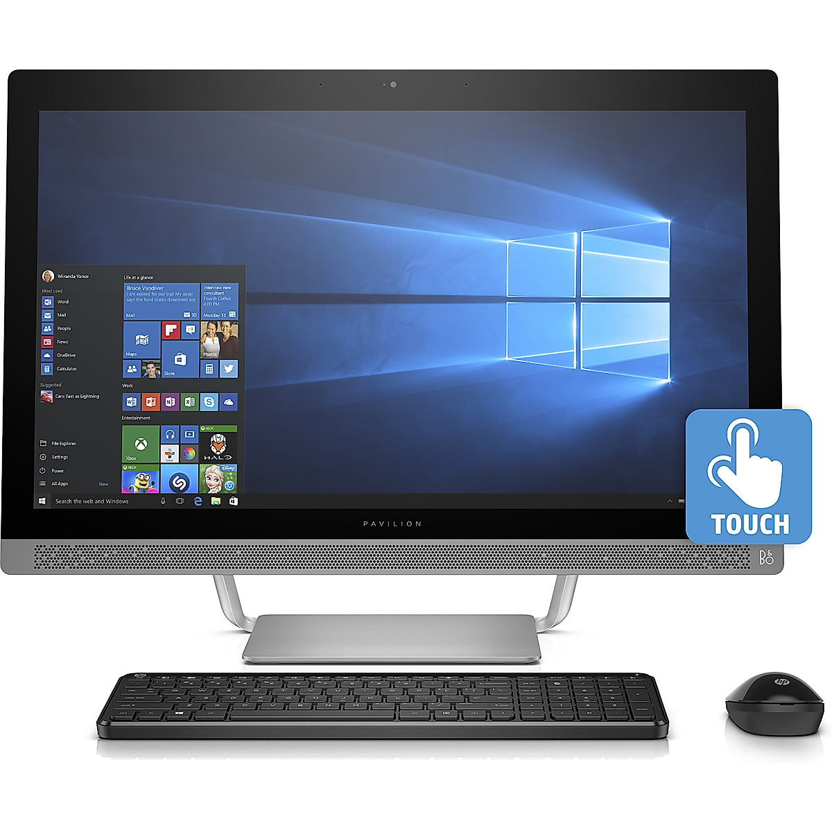 HP Pavilion 27-A210 AIO - 27" FHD Touchscreen, Intel Core i7-7700T, 12GB RAM, 1TB HDD, Windows 10 Home
