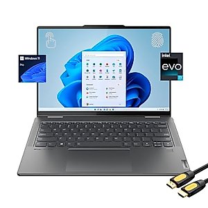 Lenovo Yoga 7i 2-in-1 Touch Laptop, 14.0" 2.2K IPS Display, Intel Core i7-1355U, Intel Iris Xe, 16GB LPDDR5, 512GB NVMe, Backlit KB, FP Reader, Thunderbolt 4, Wi-Fi 6, Bluetooth, SPS HDMI, Win 11 Pro