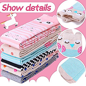 ANTSANG Kids Girls Knee High Socks Long Boot Crazy Silly Fun Gift Cute Tall Animal Socks for Child 6 Pairs Stocking Stuffers Gifts for 10 Year Old Girls Gifts Ideas (Animal A(6 Pairs))