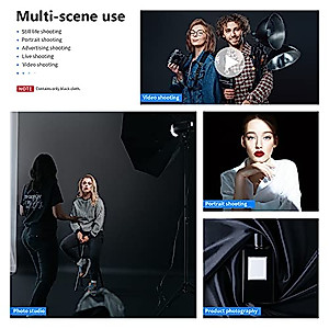 NEEWER 10 x 12FT / 3 x 3.6M PRO Photo Studio Premium Polyester Collapsible Backdrop Background for Photography, Video and Television (Backdrop ONLY) - Black