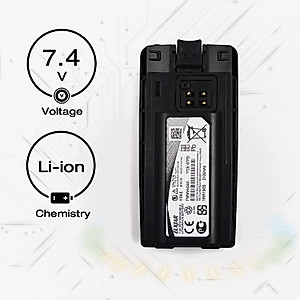 elxjar (2-Pack) 7.4V 2100mAh PMNN4434A Li-ion Battery Compatible with Motorola RMU2040 RMM2050 RMV2080 RMU2080 RMU2080D XT420 XT460 RMU RMV RMM Series Two Way Radio PMNN4434 PMNN4434AR