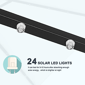 MASTERCANOPY Patio Umbrella with Solar LED Lights for Outdoor Market Table (7.5ft,Turquoise)
