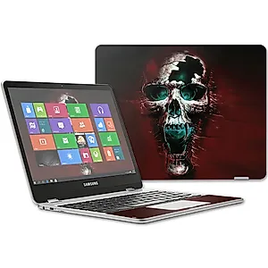 MightySkins Skin Compatible with Samsung Chromebook Plus 12.3"(2017 - Wicked Skull | Protective, Durable, and Unique Vinyl wrap Cover | Easy to Apply, Remove, and Change Styles | Made in The USA