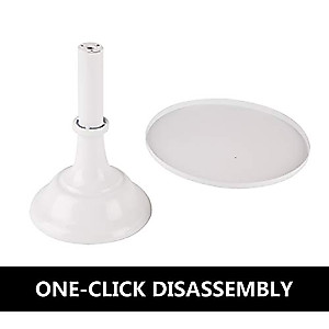 White Round Cake Stand, 9.8-Inch Metal Dessert Cupcake Stand Display Tray for Parties,Baby Shower, Wedding, Birthday