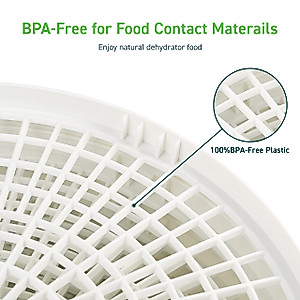 COSORI Food Dehydrator Machine Trays, BPA-Free Plastic Dryer Trays for Fruit, Meat, Beef jerky, Herb, Vegetable, CFD-TR051-WUS, 2Pack