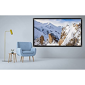 Projection Screen 16:9, Silvosid Foldable Portable Movie Screen 100 Inch Support Double Sided Projection for Home Theater Outdoor Movie Night Indoor