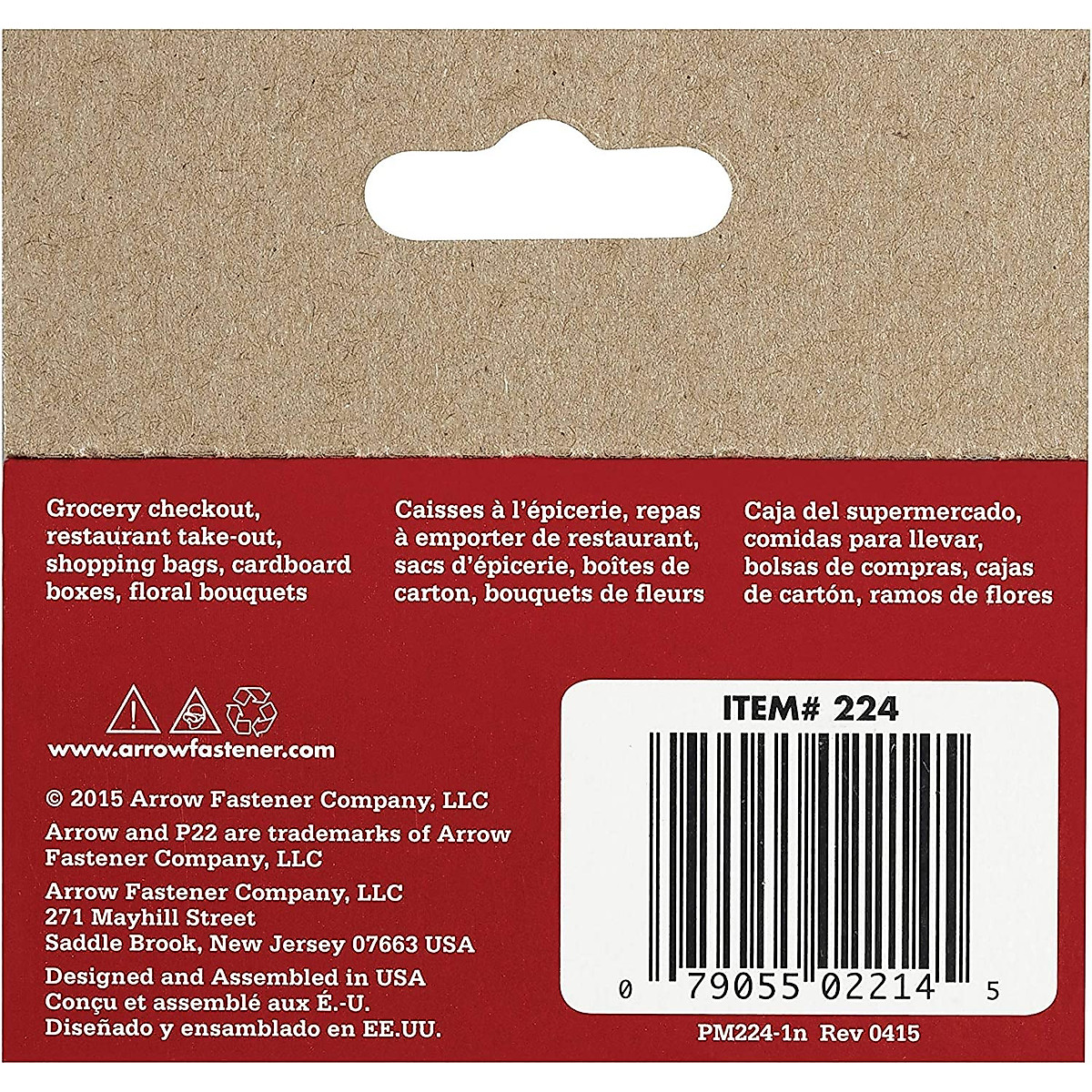 Arrow 224 Heavy Duty P22 Staples for Use with Plier-Type Paper and Bag Staplers in Restaurants, Offices, Classrooms, 5050-Pack, 1/4-Inch