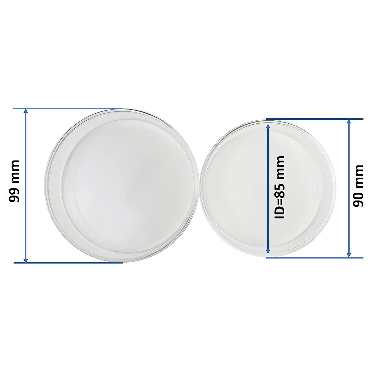 Microyn Borosilicate Glass Petri Dish with Lid, Tissue Culture Dish (90 mm, Pack of 10)