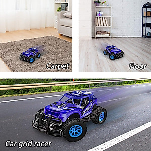 GaHoo Remote Control Car for Kids - Durable Non-Slip Off-Road Shockproof High-Speed, All Terrain Electronic RC Racing Car Toy Gifts for 3 4 5 6 7 8 Year Old Boys Girls (Dark Blue)