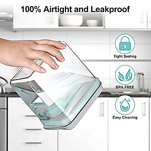 vione Airtight Food Storage Container Sets, Pop Up Food Containers With Lids, Stackable Formula Container for Rice Coffee Flour Sugar Cereal (1700ML（Anti-UV）)