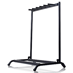 Griffin Five Guitar Rack Stand Holder for 5 Guitars & Folds Up For Easy Transport | Neoprene Tubing Accessories | Ideal For Music Bands, Recording Studios, Schools, Stage Performers & Artists