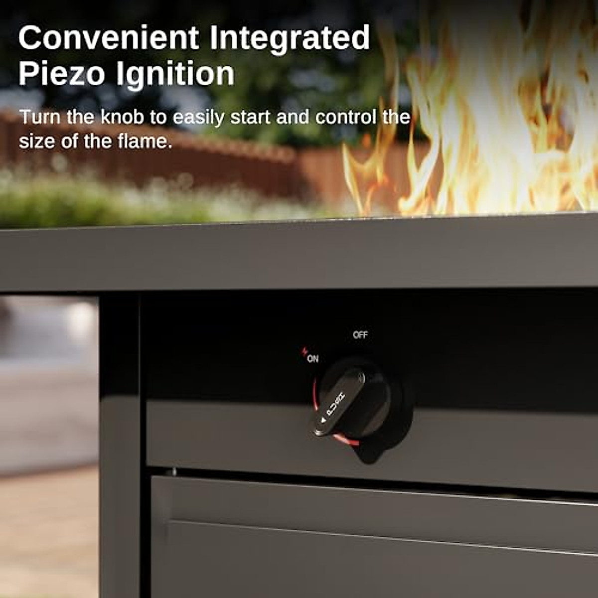 EAST OAK 32'' Propane Fire Pit Table, 50,000 BTU Steel Gas FirePit for Outdoor, Outside Patio Deck and Garden, CSA Certified Fire Table with Magnetic Lid, Cover-Storage Basket and Lava Rock , Black