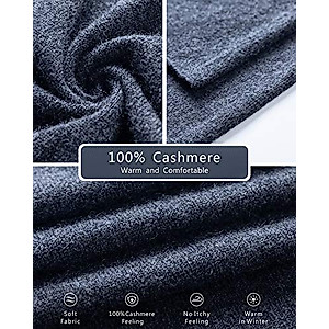 EURKEA Women’s 100% Pure Cashmere Scarf, Gloves, Beanie Hat Gift Box Set