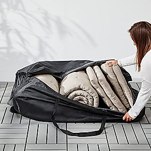 SELUGOVE Outdoor Cushions Storage Bag for Patio Furniture Storage Cushion Christmas Tree Bag Waterproof (48" W x 15" D x 22" H) with Zipper and Handle