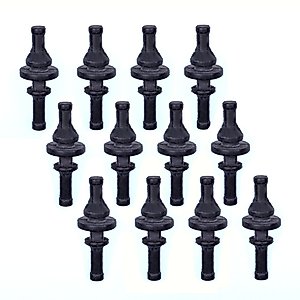 12 Pieces Black Rubber PC CPU/Case Fan Mounting Screws Rivets