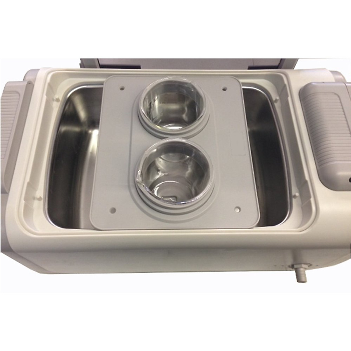 iSonic BHK02A ABS Plastic, Borosilicate Glass Double Beaker Holder for P4861, P4862 and P4875 (Including Two 500Ml Beakers, Two Beaker Covers)