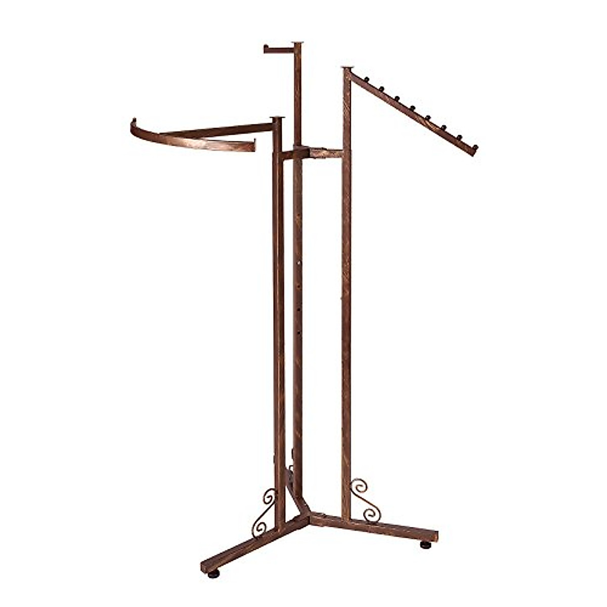 SSWBasics Boutique Cobblestone 3-Way Clothing Rack (Adjustable Arms)