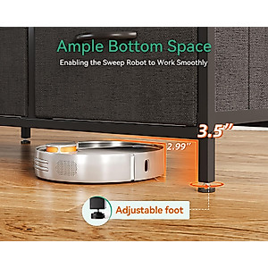 AODK Dresser for Bedroom Dresser TV Stand with 5 Storage Drawers, Small Fabric Dresser Chest of Drawers for Closet Organizer Clothes, Black