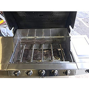 Grill Replacement Parts for Charmglow 720-0234 720-0289, Nexgrill 720-0033 720-0234 720-0289, Kirkland 720-0025 Gas Grills, Heat Plate Flame Tamer, Burner Tube Replacement for Charmglow 5 Burner Grill