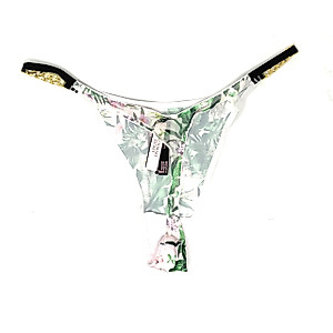 Victoria's Secret Bombshell Shine Thong Panty, Light Pink Floral Chain Shine, Small
