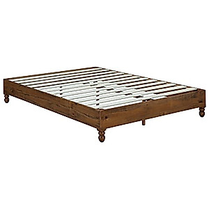 BIKAHOM Phoenix King Size Bed Frame, 12 Inch Solid Wood Platform Bed with Under Bed Storage Space, No Box Spring Needed, Strong Wooden Slat Support, Easy Assembly Bedroom Furniture, Honey Finish
