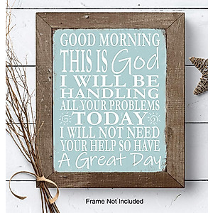 God Wall Decor - Religious Gifts for Women, Girls - Faith Wall Decor - Christian Gifts for Women - Church Decorations - Inspirational Quote Wall Decor - Catholic Gifts Women - Grateful Wall Art Sign